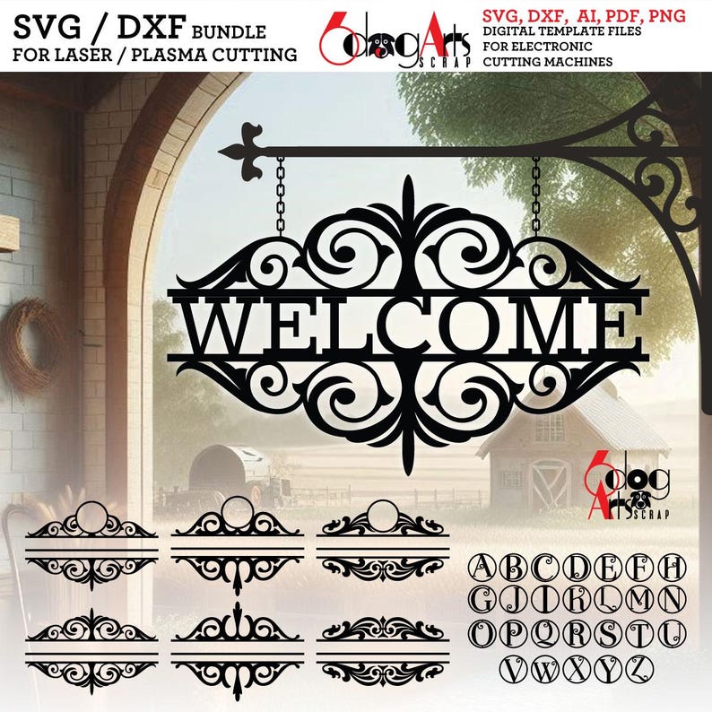 Address Door Sign / Plaque SVG / DXF Bundle: Digital Templates for ...