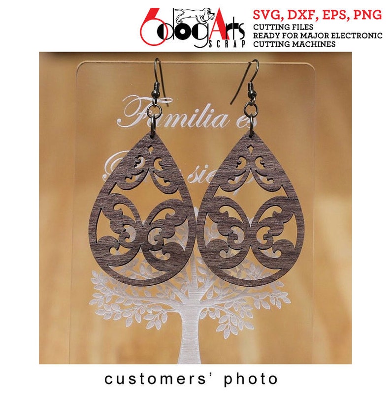 10 Earring SVG DXF Templates Diamond Wood Acrylic Metal - Etsy