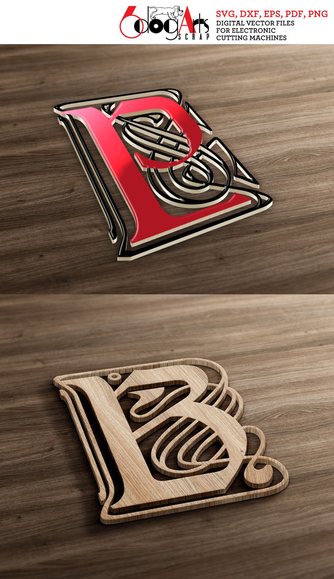 Wedding Monogram Alphabet Letters SVG DXF Pdf Eps Vector Files - Etsy