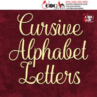 Cursive Script Alphabet Font SVG, Calligraphy Font SVG, Handwritten ...