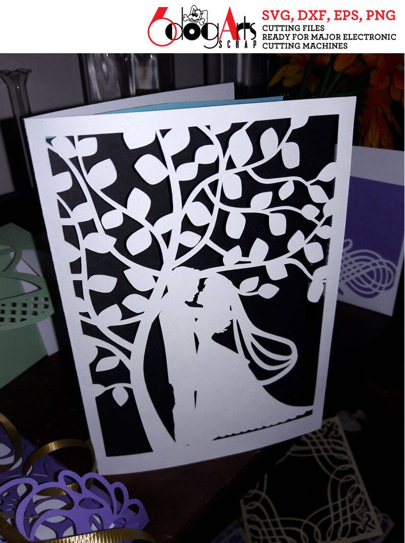 2 Wedding Lace Card Templates Digital Cut SVG DXF Files | Etsy