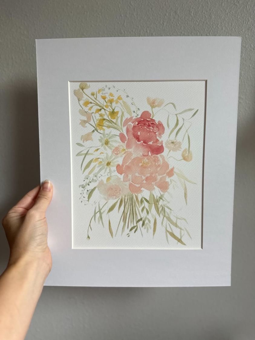 Set of 2 Floral Watercolor Prints - Etsy