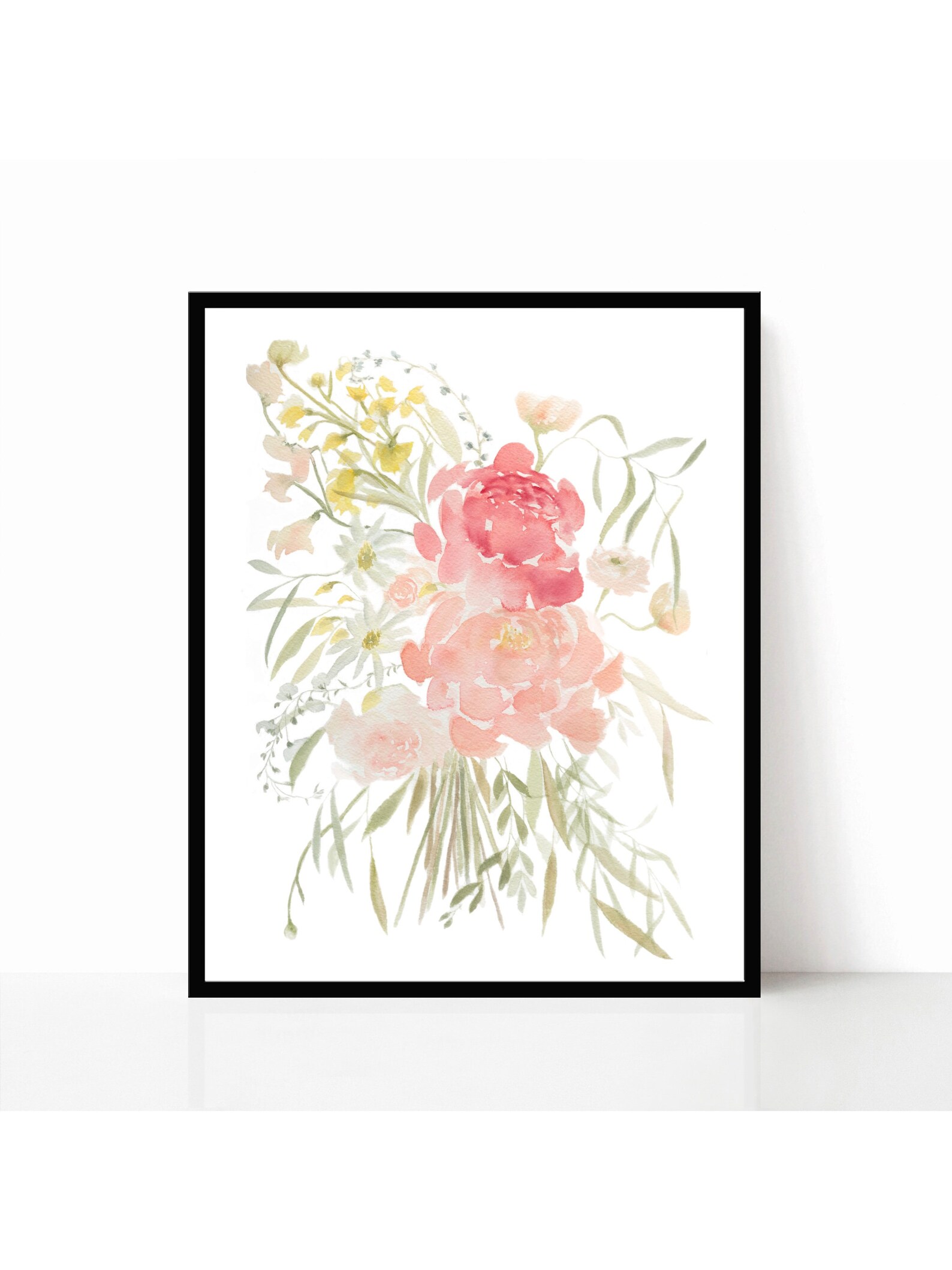 Set of 2 Floral Watercolor Prints - Etsy