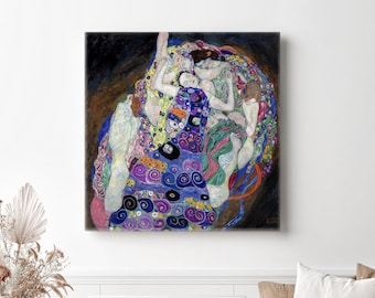 Gustav Klimt the Maiden, Gustav Klimt Art Print, Klimt Virgin Poster ...