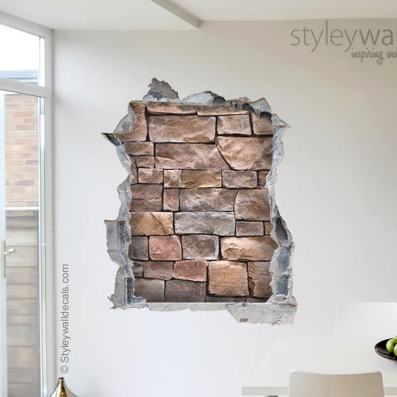 Stone Wall Decal - Etsy
