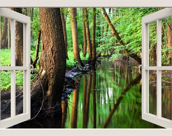 Path to the Forest Wall Decal Forest Wall Sticker 3d Window | Etsy