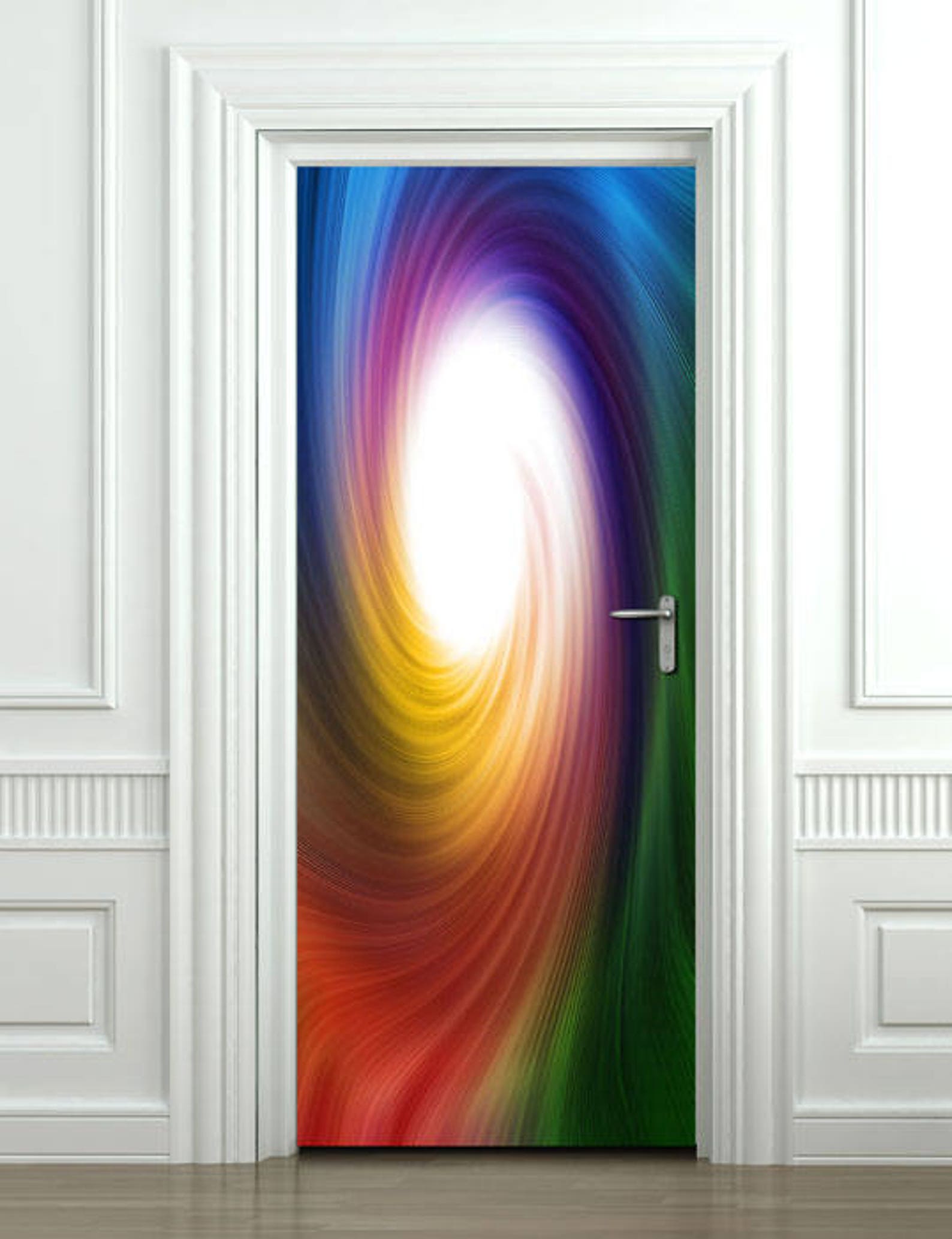 Abstract Wall Decal, Abstract Door Wallpaper, Door Sticker, Door Mural ...