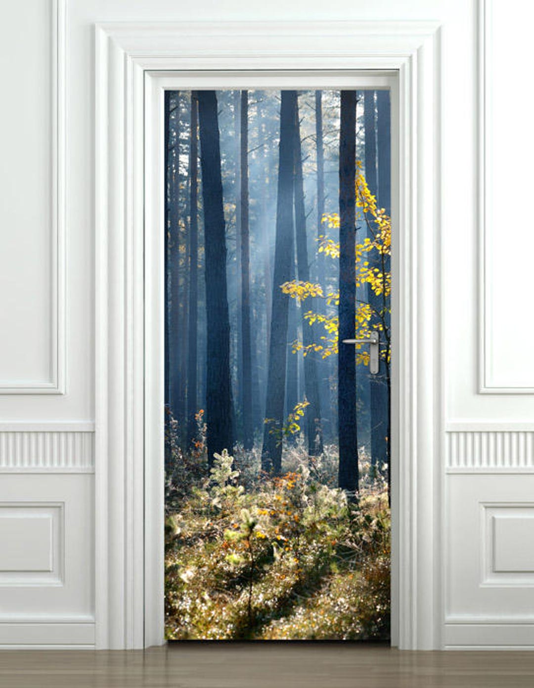 Forest Wall Decal, Forest Door Sticker, Door Wallpaper, Door Mural ...