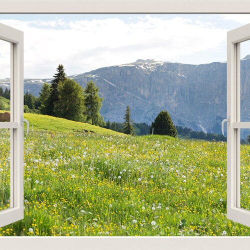 3D Window Decal Forest Landscape Wall Decor Vinyl Sticker - Etsy