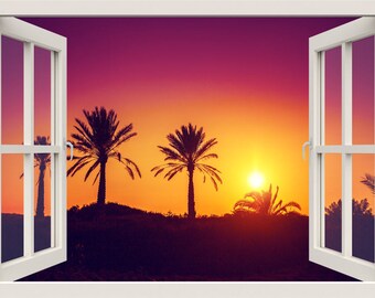 Italy View Wall Decal 3d Window Wall Decal Italy Night View - Etsy