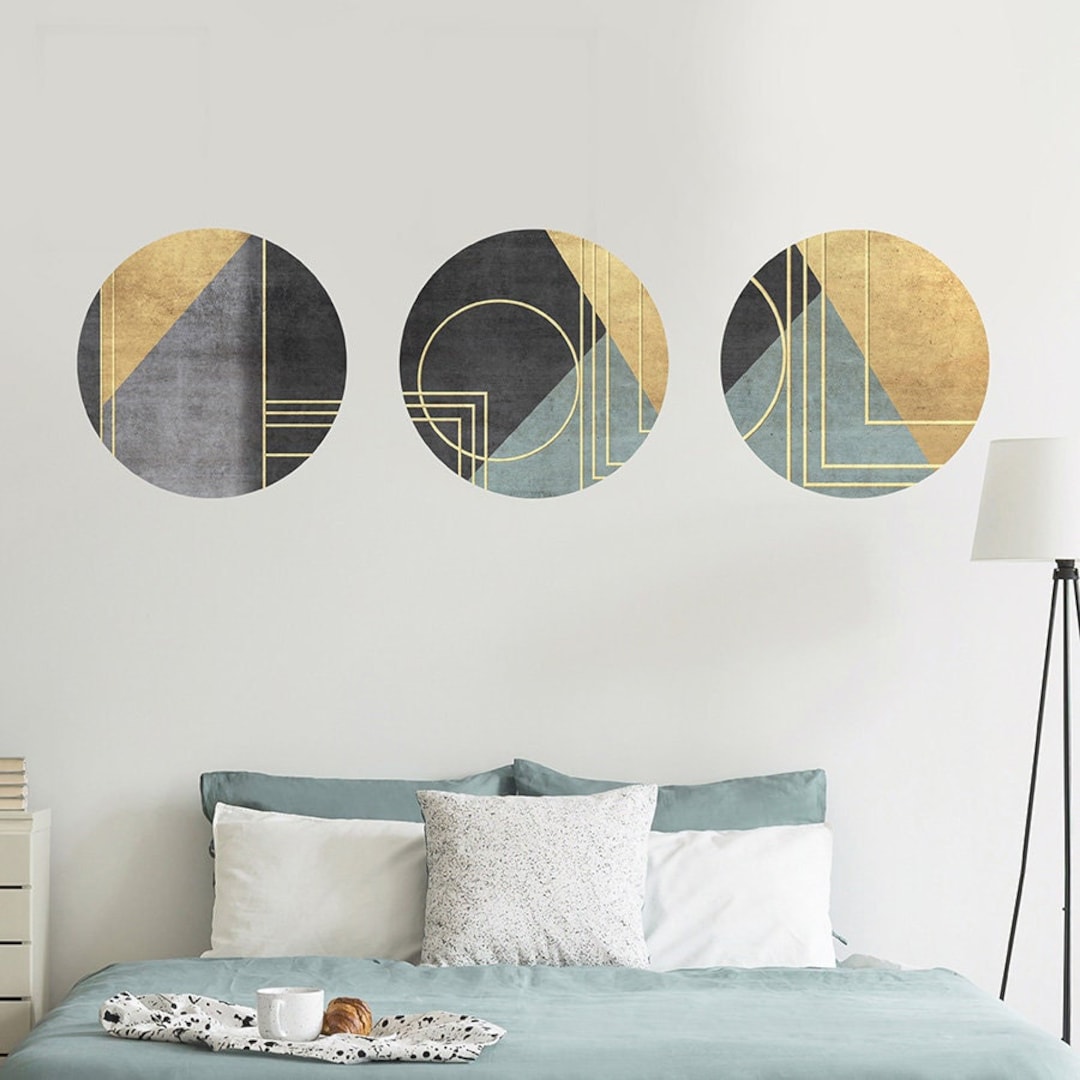 Circles Wall Decal, Modern Shapes Wall Sticker, Abstract Wall Decal ...