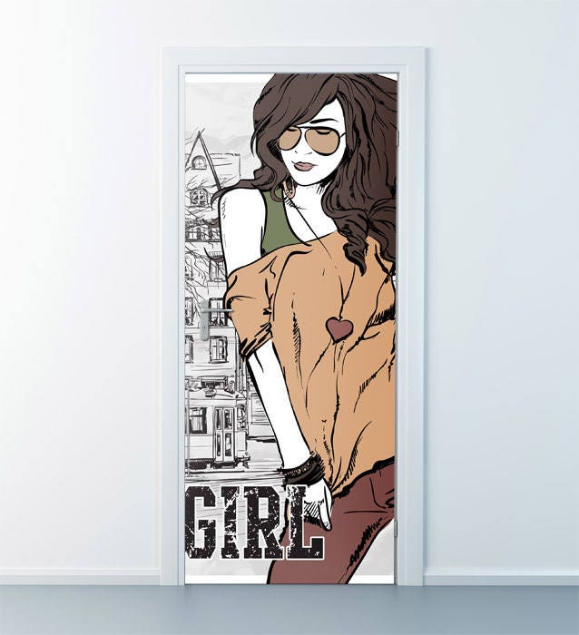 Pop Art Wall Decal Retro Wall Decal Retro Door Sticker Pop - Etsy