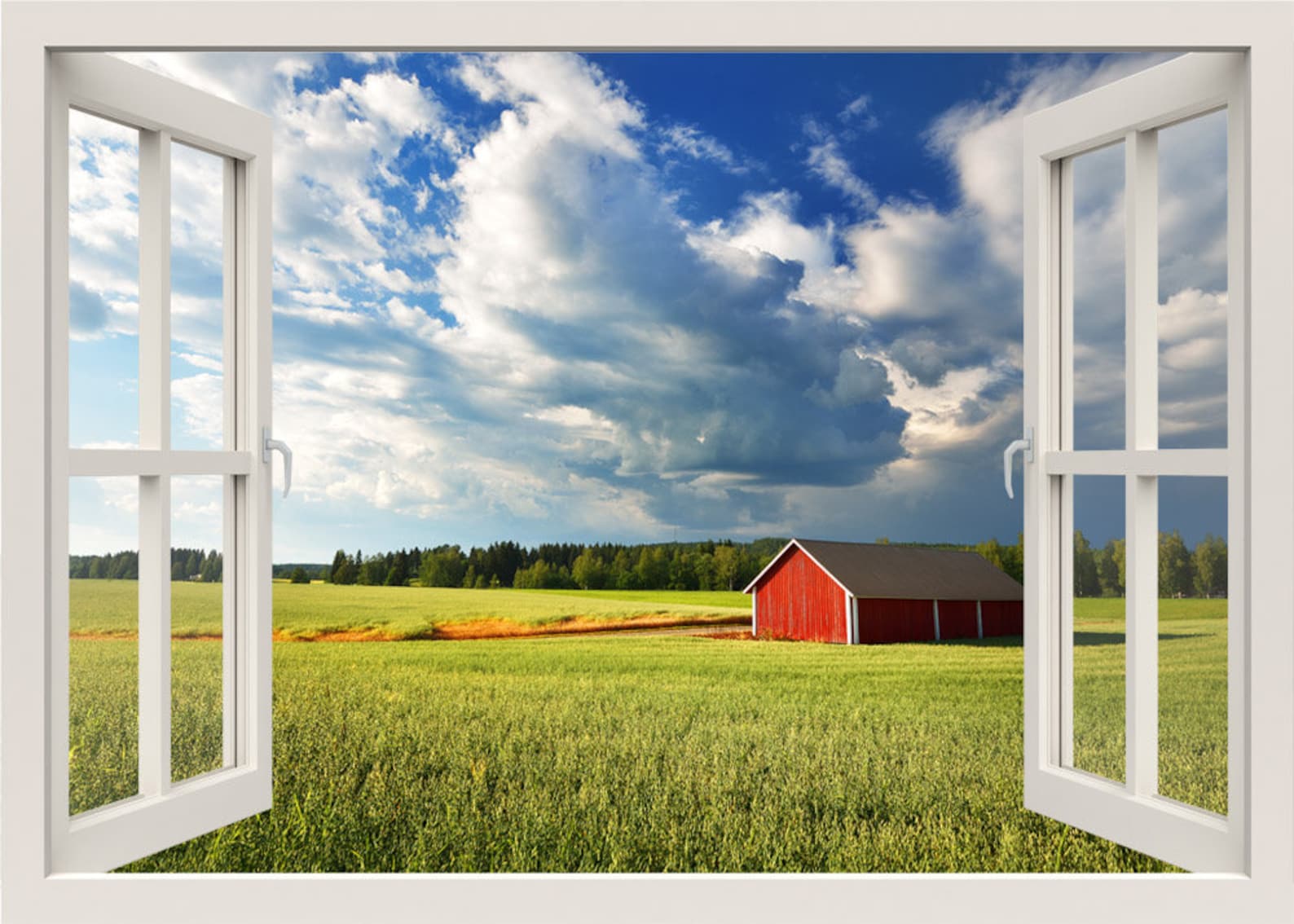 Farm Wall Decal, Farm Wall Mural, Farm House Wall Sticker, Nature Wall ...