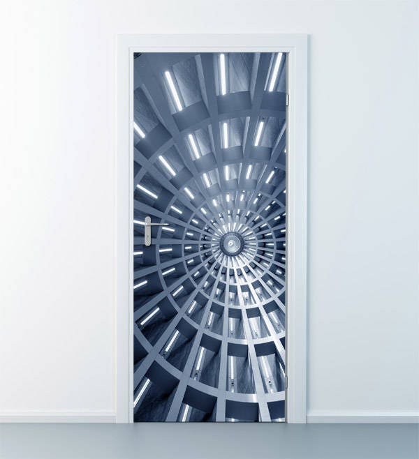 Abstract Architecture Wall Door Sticker Space Architecture - Etsy