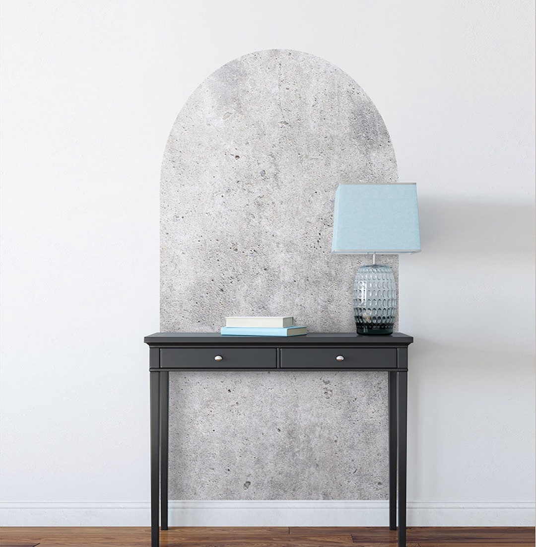 Concrete Arch Wall Decal, Arc Wall Sticker, Modern Wall Sticker, Grey ...