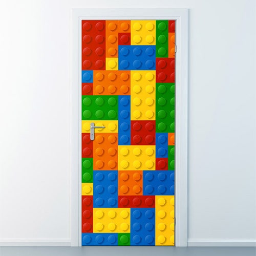 Building Blocks Wall Decal Cubes Wall Sticker Door Decor | Etsy