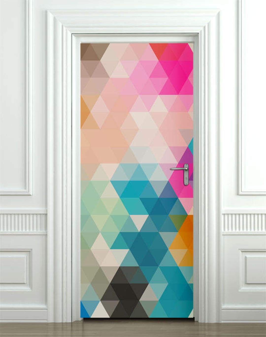 Abstract Shapes Wall Decal, Abstract Shapes Sticker, Abstract Door ...