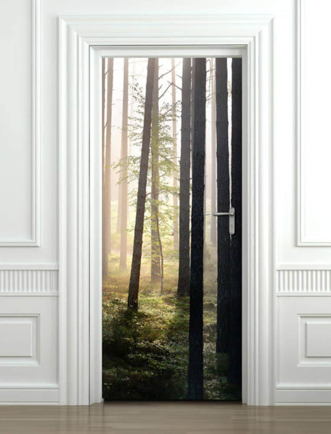 Forest Wall Decal, Forest Door Sticker, Door Mural, Door Wallpaper ...