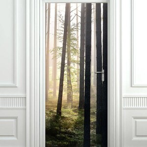 Forest Wall Decal, Forest Door Sticker, Door Mural, Door Wallpaper ...
