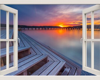 Castle Window Decals for Walls Sunset Beach Window Wall Decals - Etsy