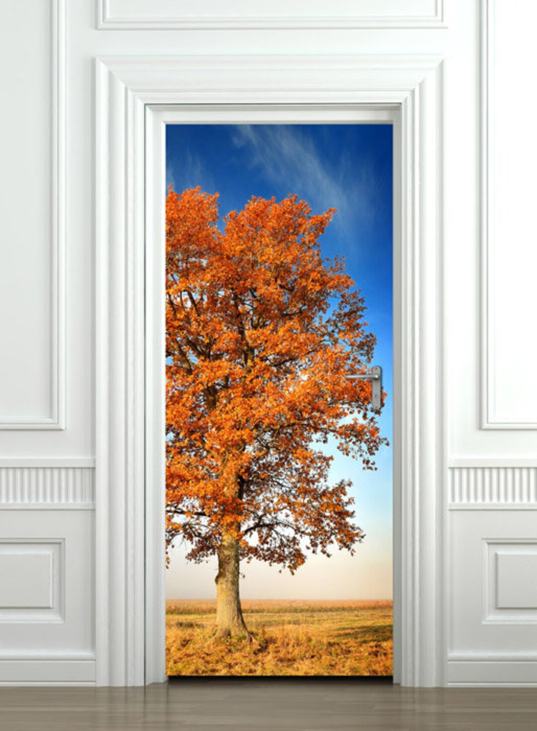 Tree Wall Door Decal, Tree Door Mural, Tree Door Sticker, Tree Door ...