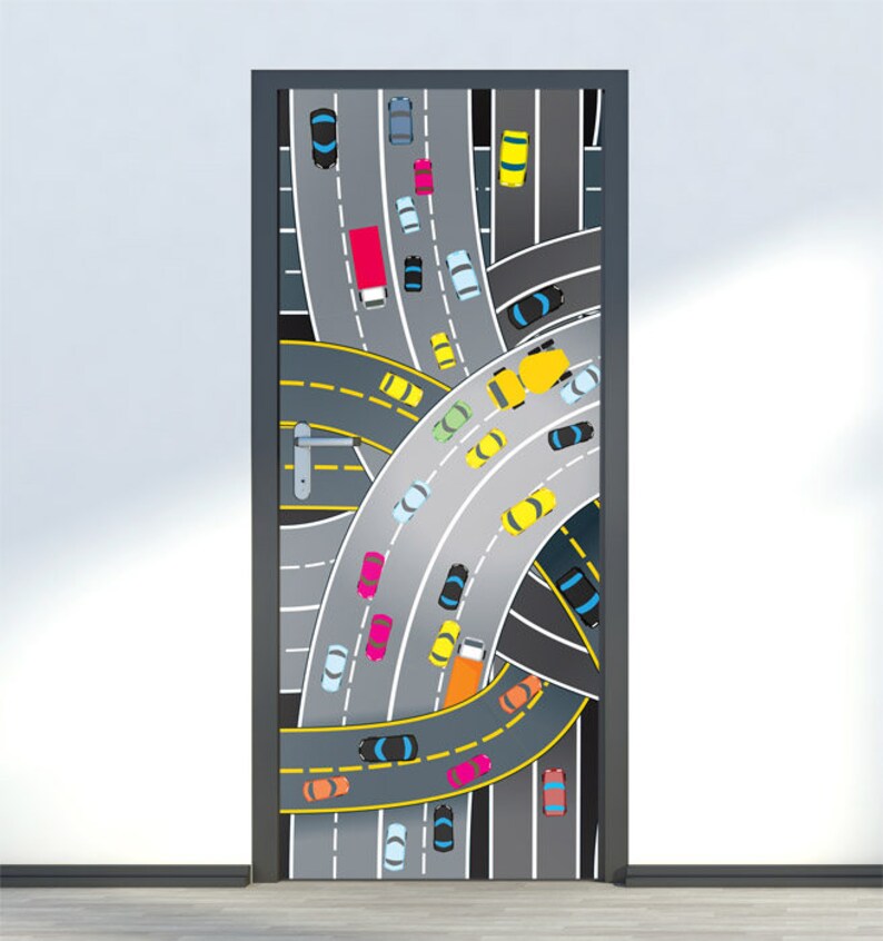 Traffic Wall Decal Cars Sticker Vehicles Door Sticker Cars - Etsy