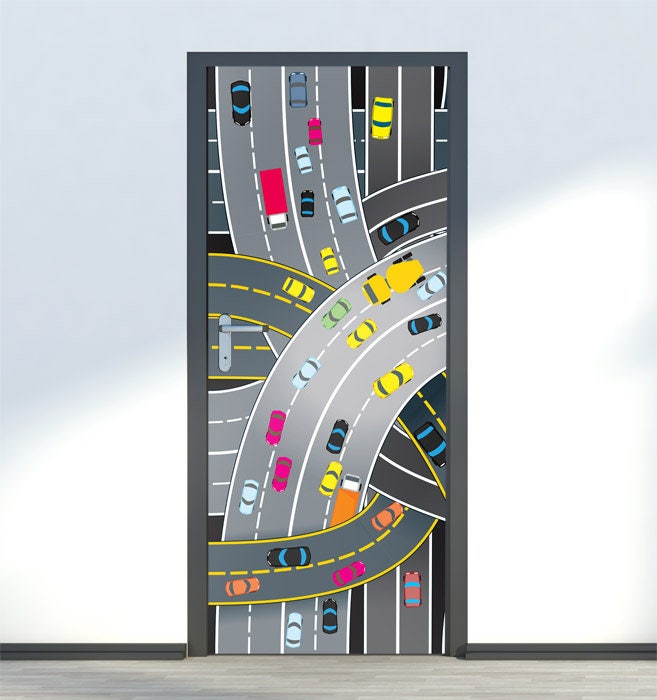 Traffic Wall Decal Cars Sticker Vehicles Door Sticker Cars | Etsy