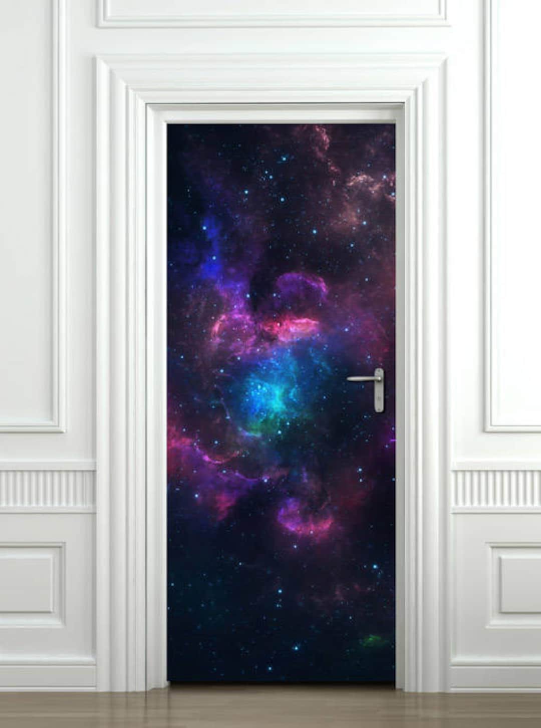 Space Wall Decal, Galaxy Wall Sticker, Door Mural, Galaxy Planets ...