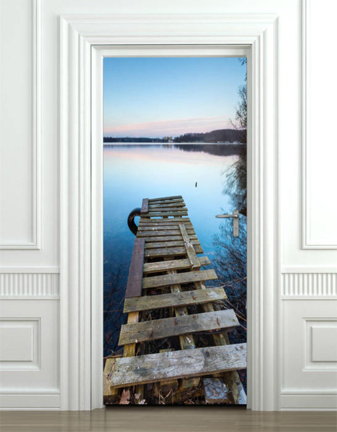 Bridge on a Lake Wall Decal, Bridge Wall Sticker, Nature Door Decor ...