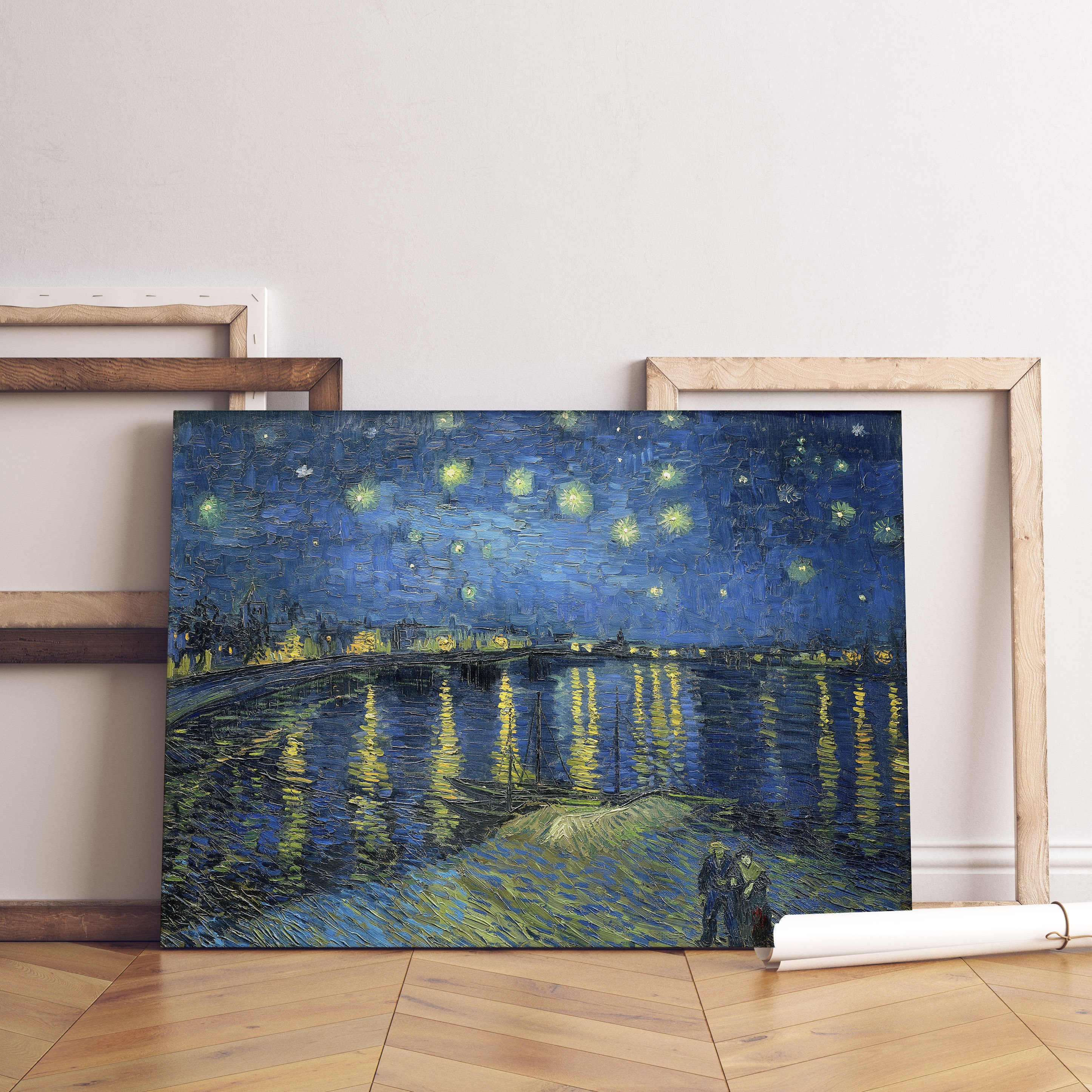 Vincent Van Gogh Starry Night Over the Rhone Stretched Canvas Wall Art ...