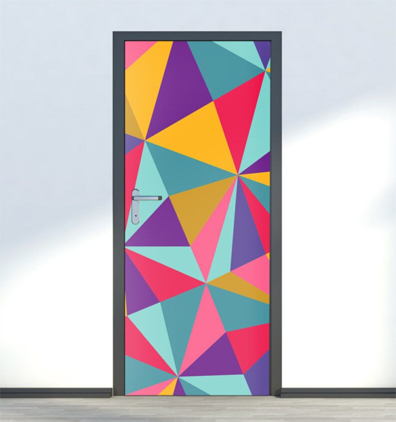 Abstract Shapes Wall Decal Modern Shapes Door Sticker - Etsy