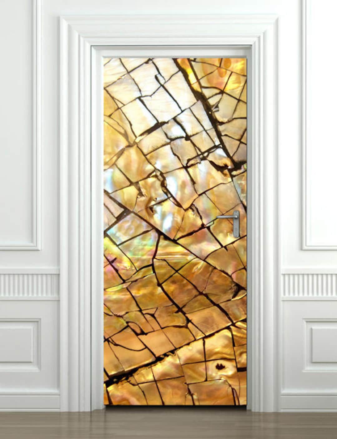 Gold Texture Wall Decal, Door Sticker, Door Mural, Door Wallpaper, Home ...