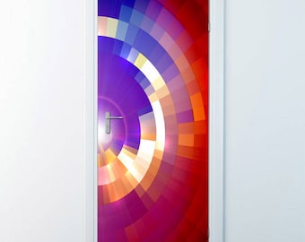 Abstract Shapes Wall Decal Modern Shapes Door Sticker | Etsy