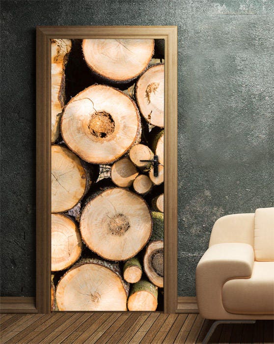 Thick Tree Trunks Wall Decal, Wood Forest Trees Wall Decor, Nature Wall ...