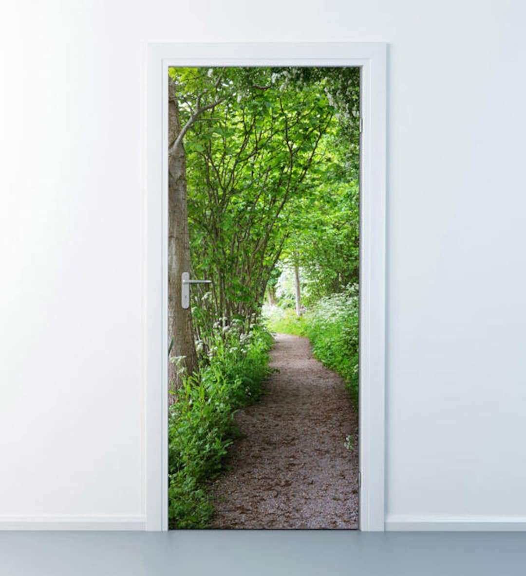 Forest Door Decal, Trees Door Sticker, Forest Path Door Wallpaper ...