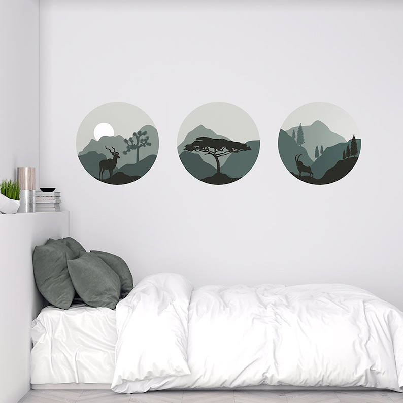 Circles Wall Decal, Sphere Posters, Modern Shapes Wall Sticker ...