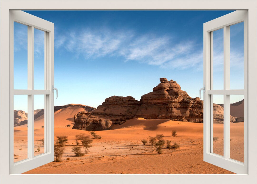 Desert Wall Decal, Nature Wall Decal, Sandy Desert Mural Wall Decor ...