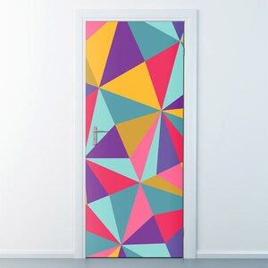 Abstract Shapes Wall Decal, Modern Shapes Door Sticker, Geometric ...