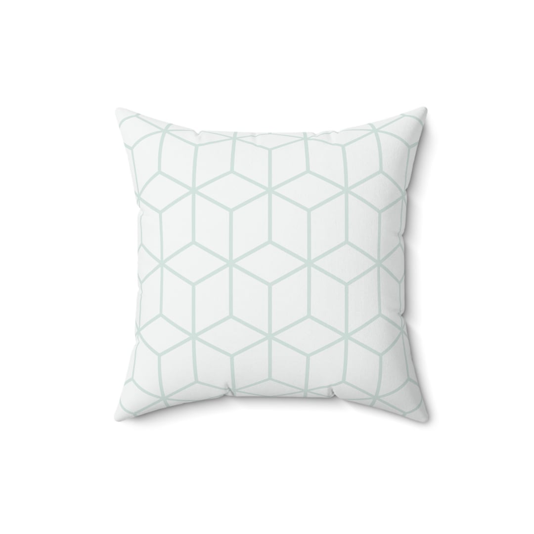 Cubes Pattern Pillow, Cubic Pattern Pillow, Polyester Square Pillow ...