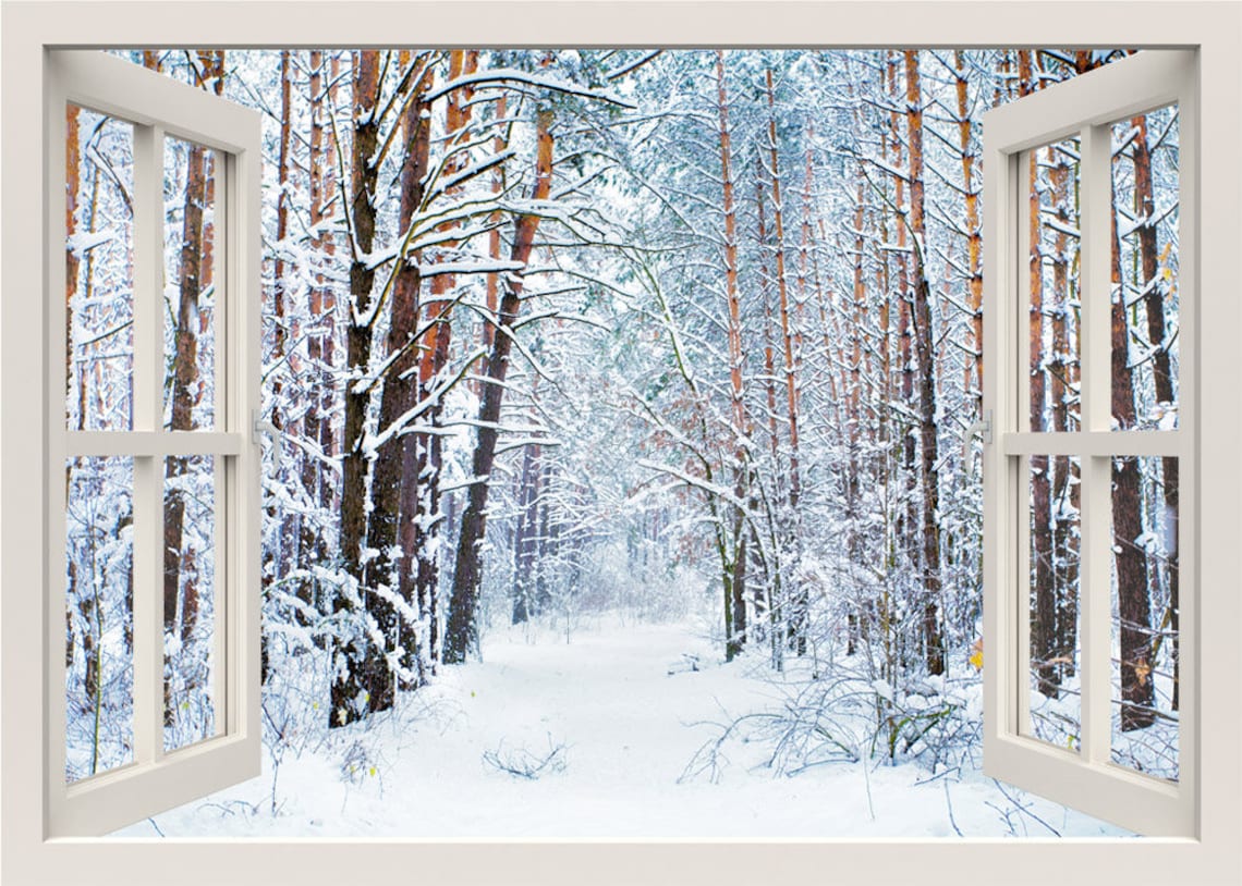 Snow Wall Decal Winter Wall Decal Snowy Pathway Wall Decal - Etsy