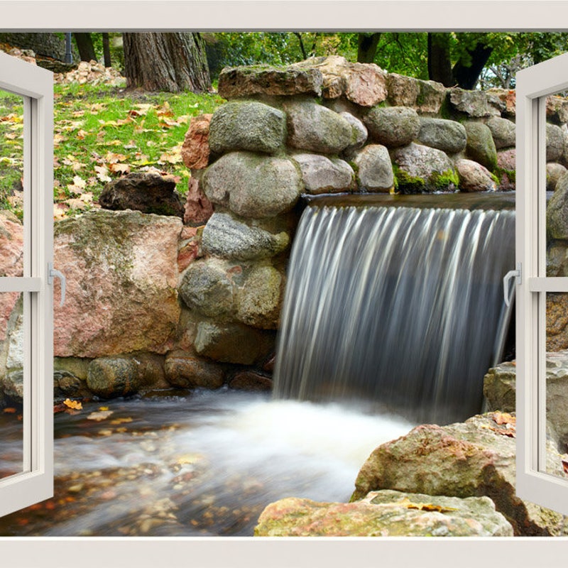 Waterfall Wall Decal - Etsy