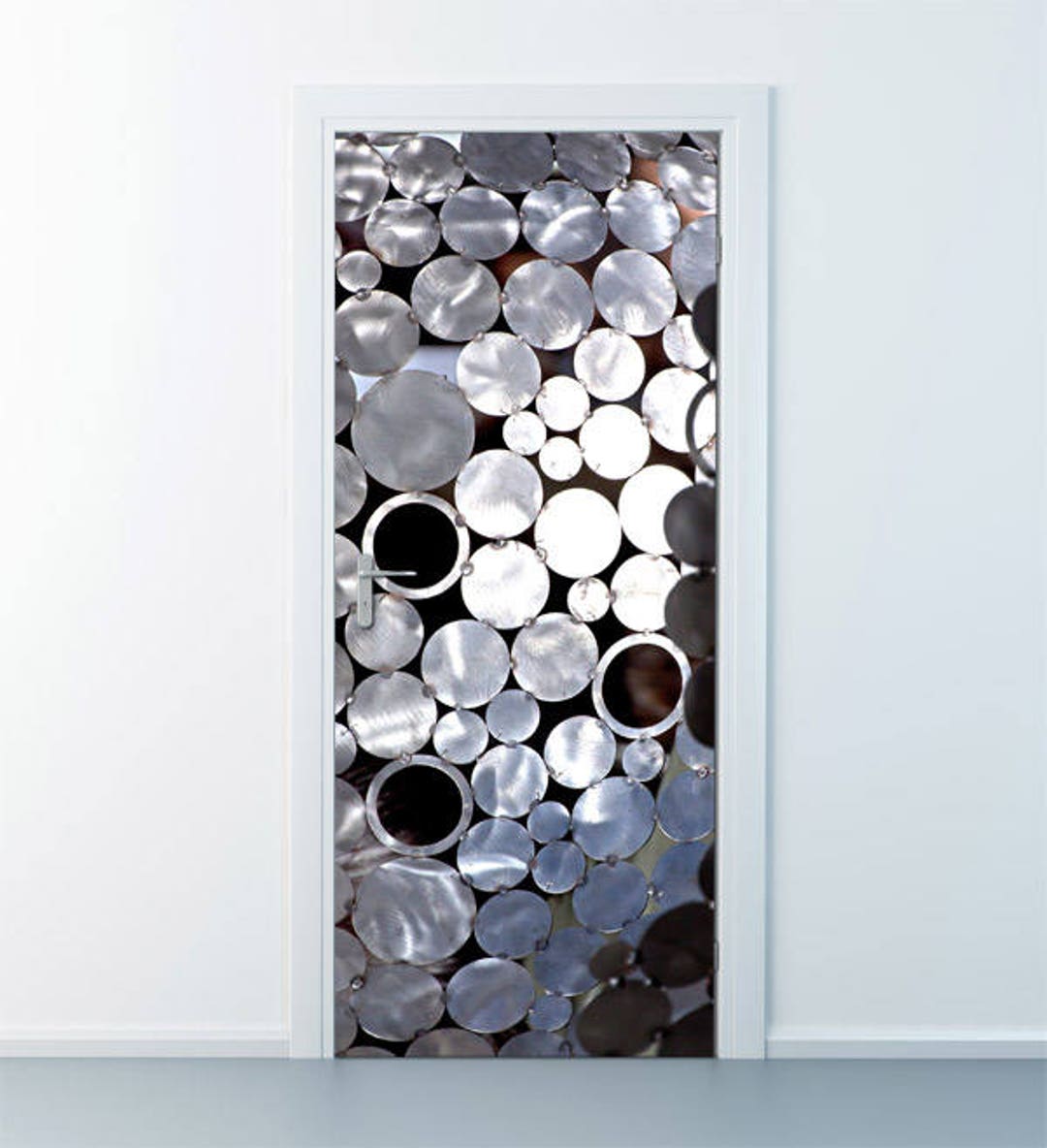 Abstract Shapes Wall Decal, Metal Texture Wall Decal, Texture Wall ...