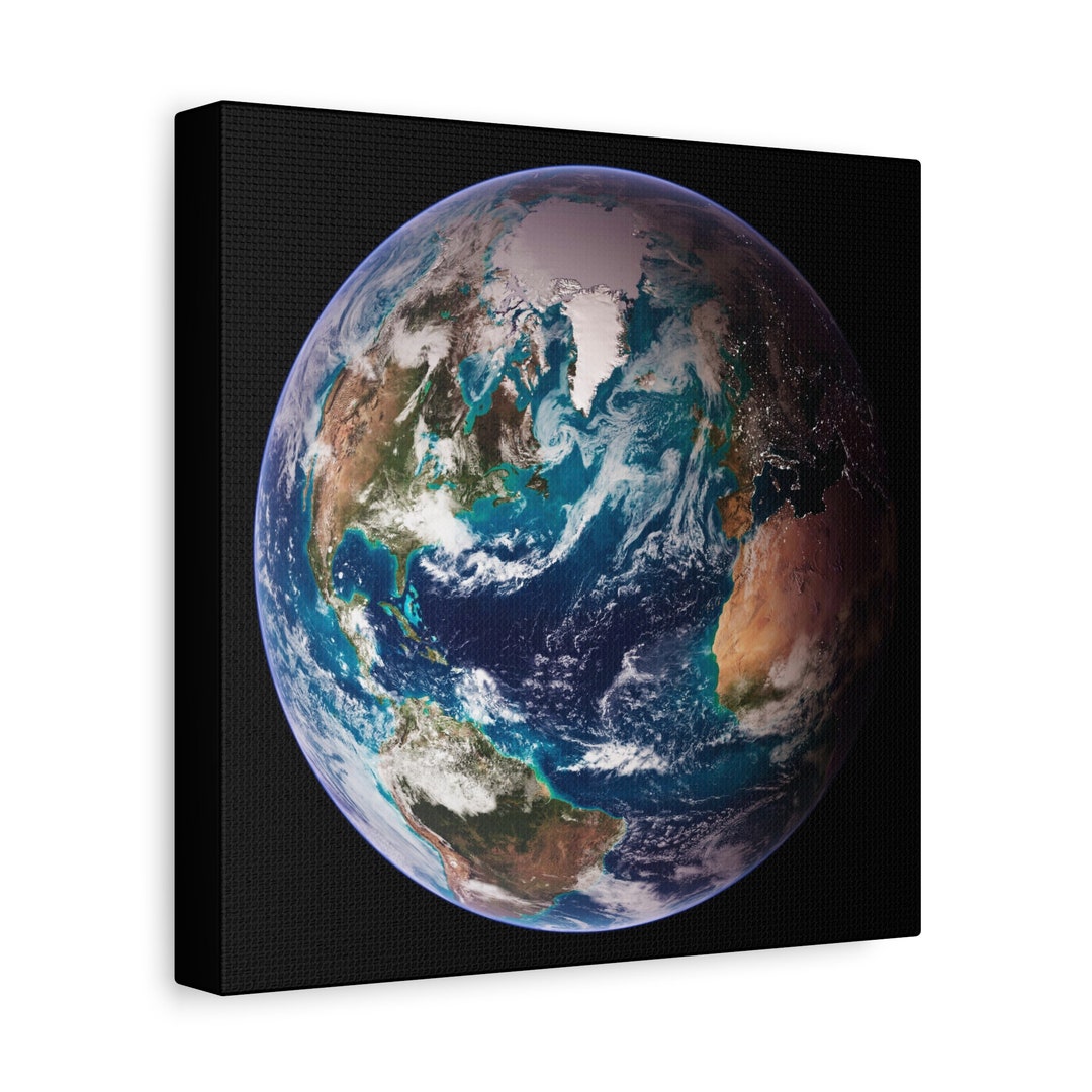 Blue Marble NASA Earth Canvas Print, the View of Earth Space ...