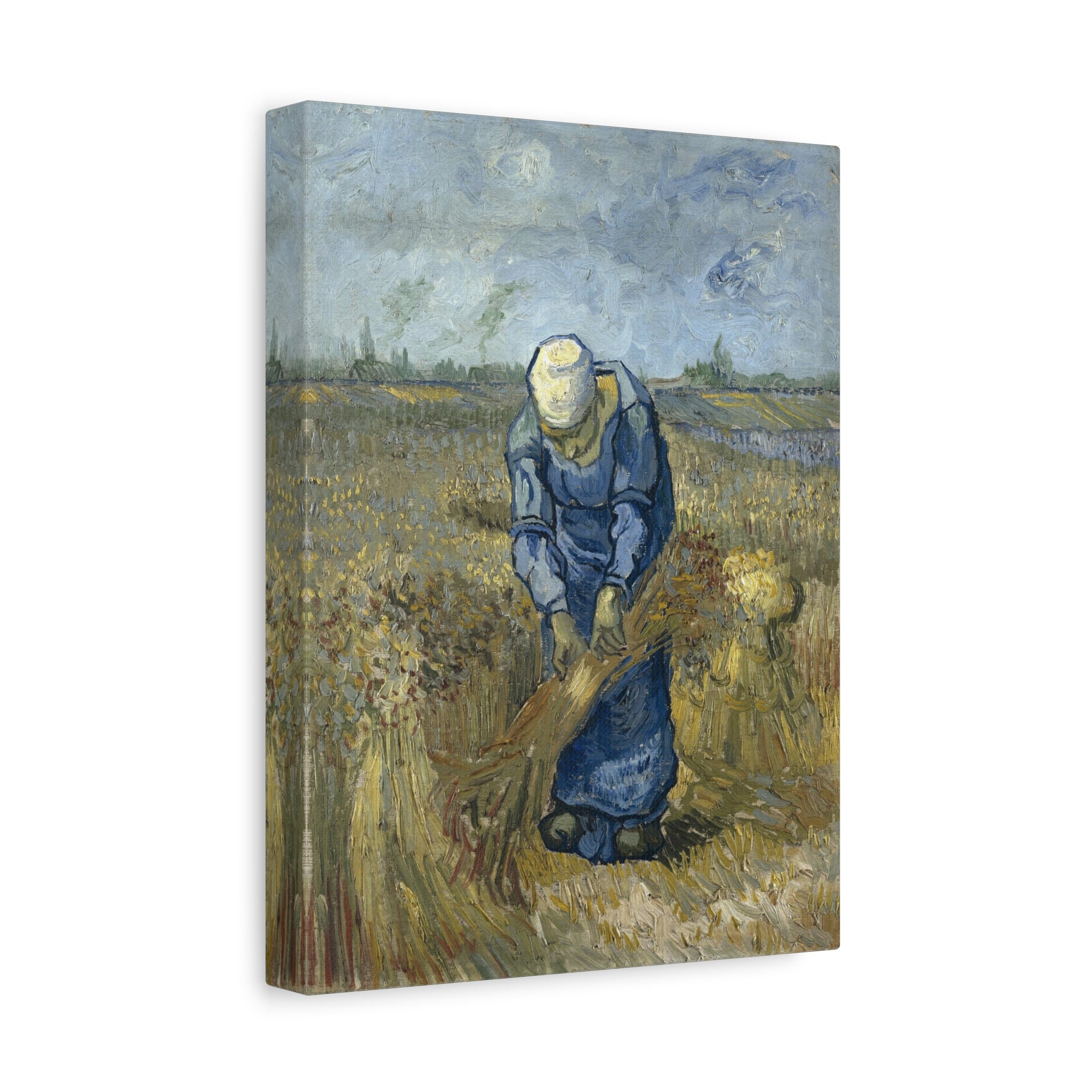 Vincent Van Gogh Peasant Woman Binding Sheaves (after Millet) Stretched ...
