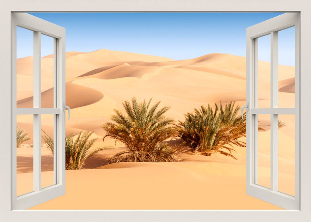 Desert Wall Decal, Nature Wall Decal, Desert Mural Wall Decor, Dunes ...