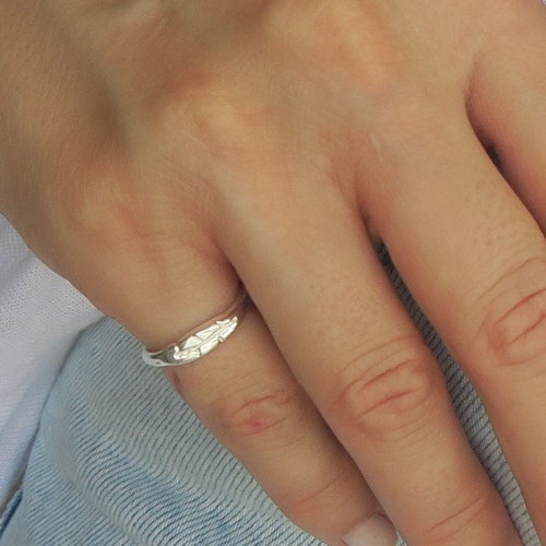 Pinky Ring Woman Sterling Silver 925 - Etsy