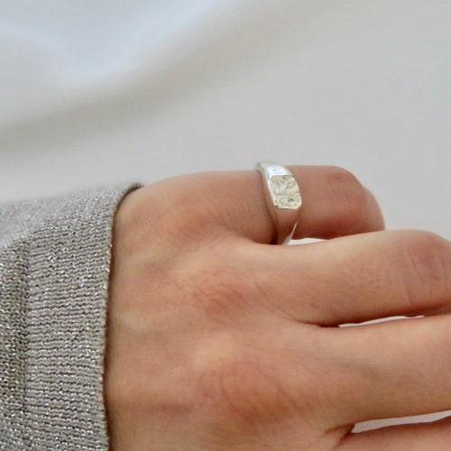 Pinky Ring Woman Sterling Silver 925 - Etsy