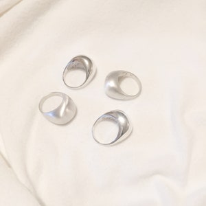 Chunky Silver Ring, Sterling Silver Large Ring, Big Ring - Etsy