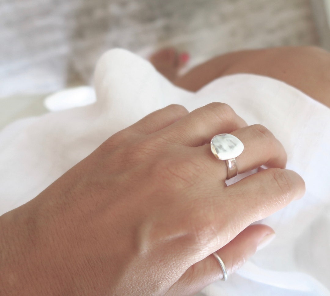 Pebble Ring, Sterling Silver Rings for Women, Handmade Ring - Etsy