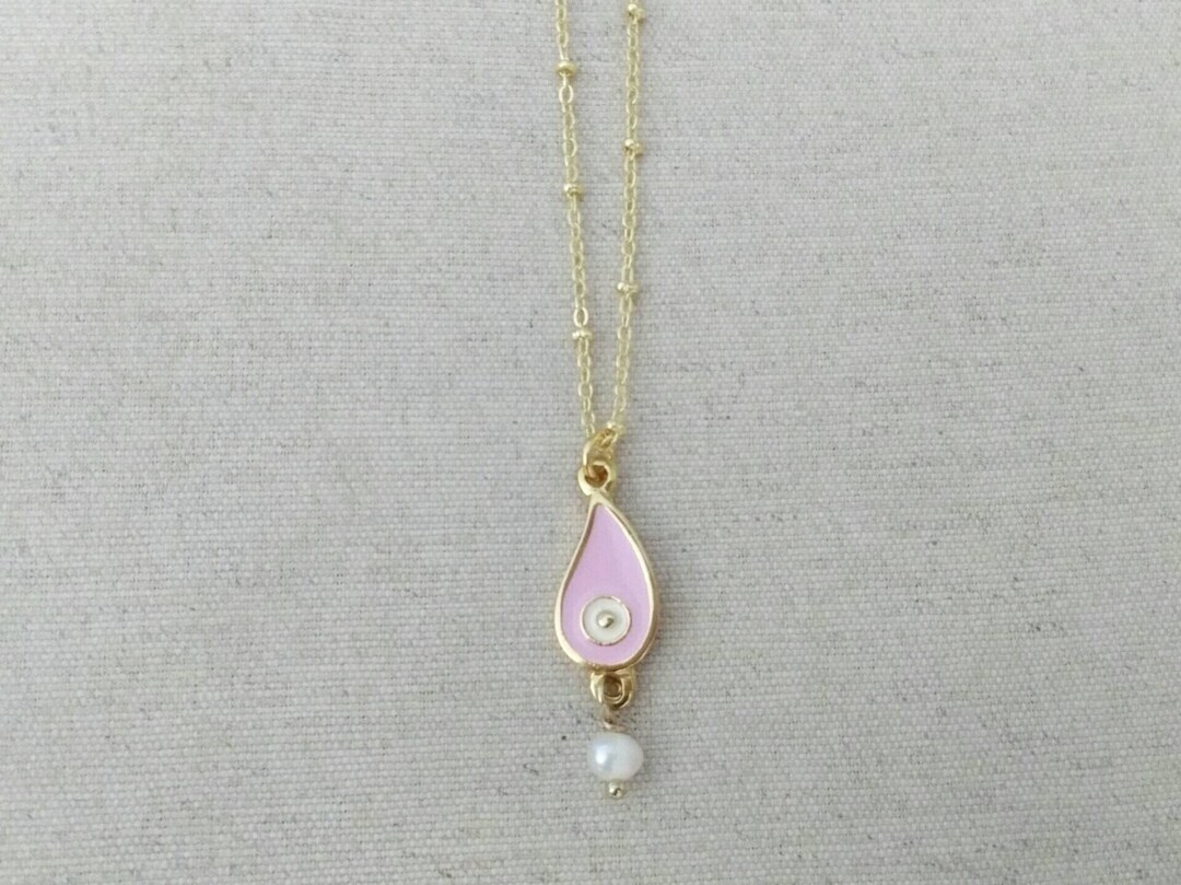 Teardrop Evil Eye Pendant, Mati Jewelry, Evil Eye Necklace, Greek ...